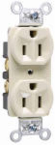 15A IVORY HEAVY DUTY DUPLEX OUTLET