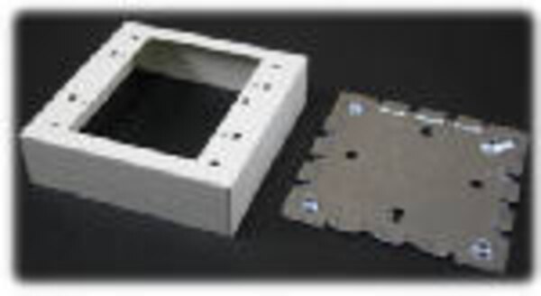 WIREMOLD IVORY 2-GANG METAL BOX