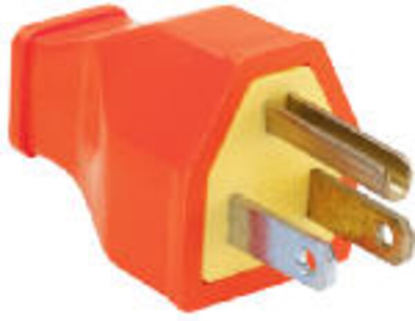 15A 125V ORANGE 3-WIRE PLUG