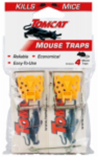 TOMCAT 4 PK DELUXE WOODEN MOUSE TRAP